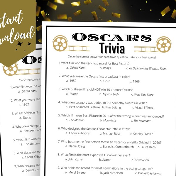 Oscars Party - Etsy