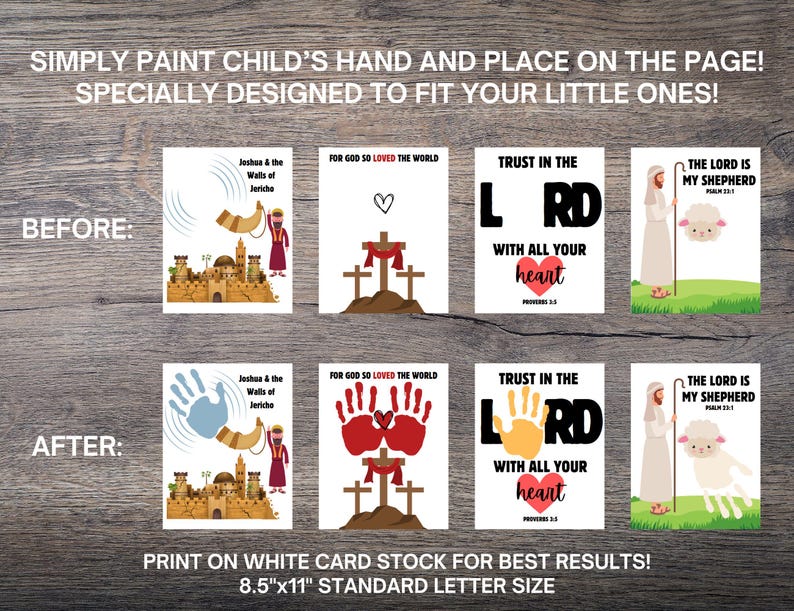 Bible Handprint Craft Templates: Sunday School Nursery Activity ...
