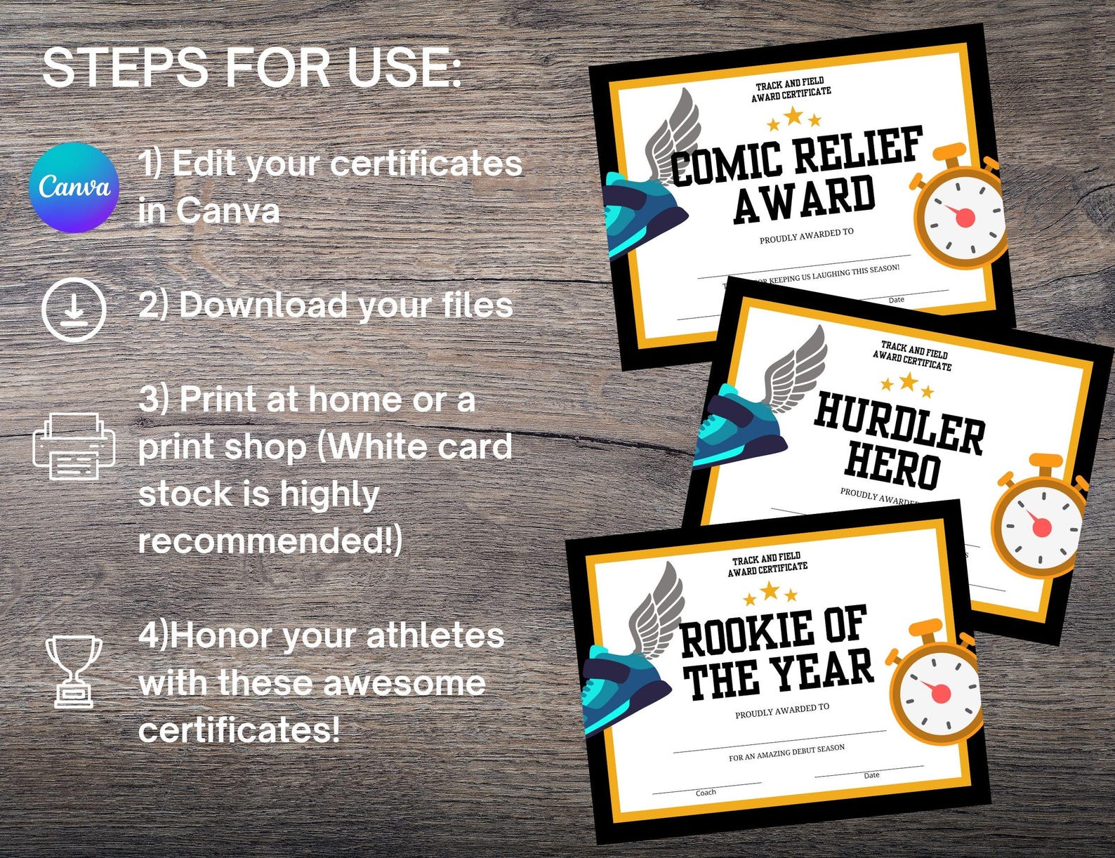 Editable Track and Field Award Certificates: End of Season Banquet ...