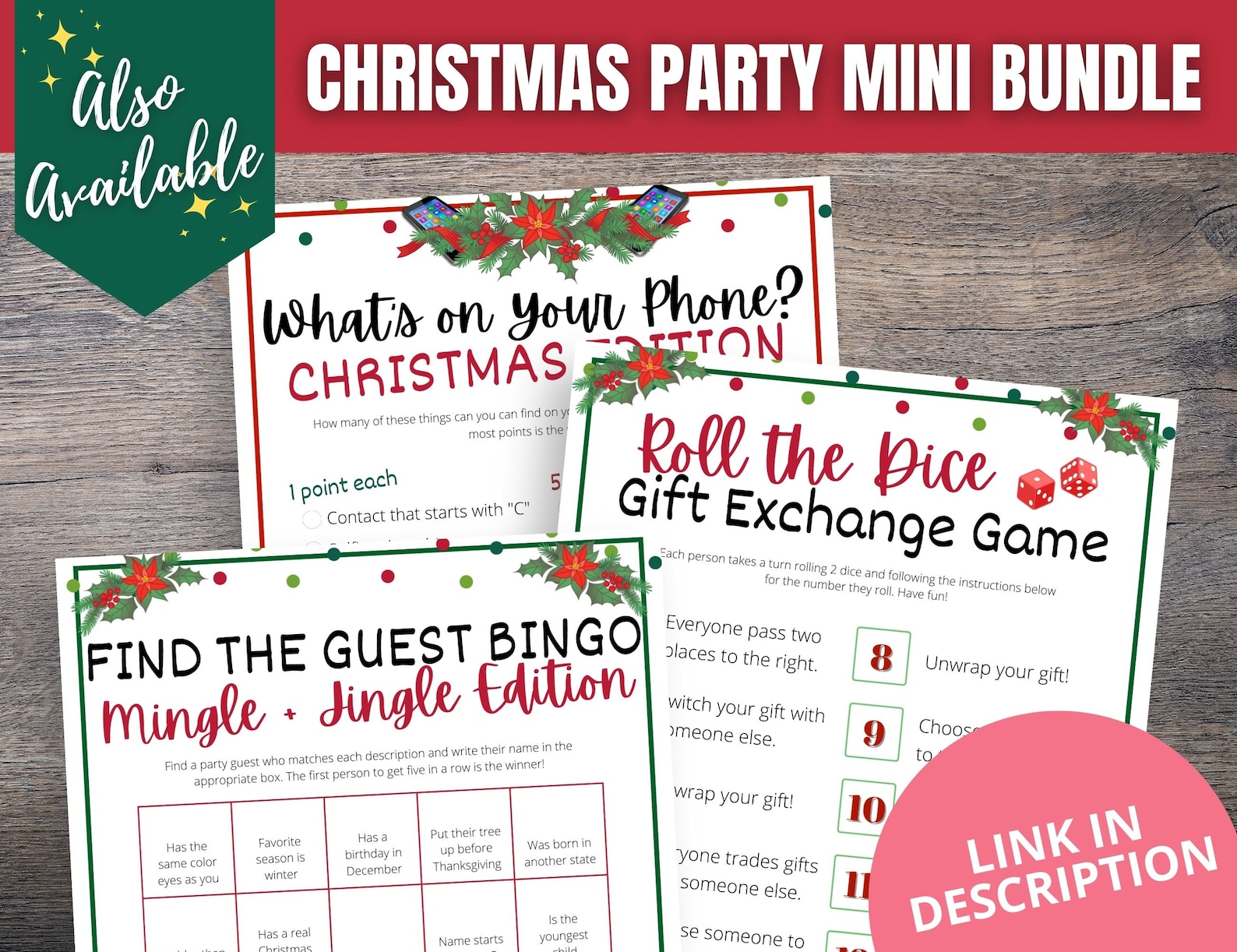 Holiday Roll the Dice Gift Exchange Game Holiday Office - Etsy