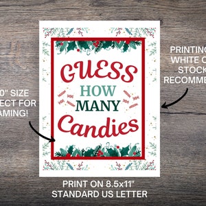 Christmas Candy Guess How Many Game, How Many Holiday Candies Guessing ...