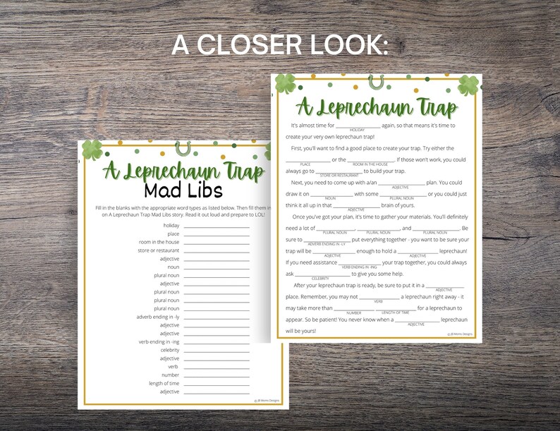 St. Patrick's Day Mad Libs Bundle: Fun Printable Stories (digital ...