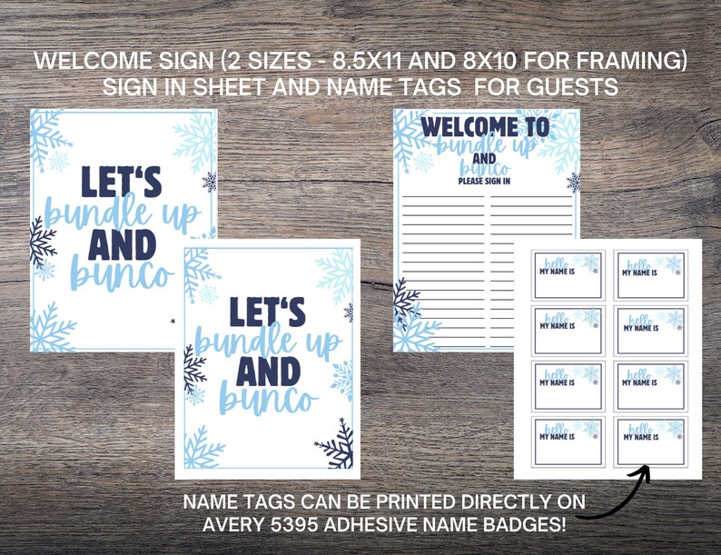 Winter Bunco MEGA Bundle: Printable Scorecards, Tally Sheets, Table ...