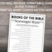 Books of the Bible Scavenger Hunt Game Fun Printable Bible - Etsy