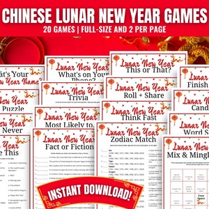 Lunar New Year Games Bundle, Chinese New Year Games for Families ...