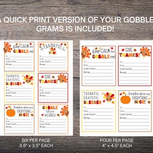 Thanksgiving Gobble Grams Fundraising Kit: Editable PTA PTO School or ...