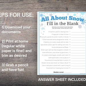 Winter Trivia Game BUNDLE, Winter True or False, Winter Party Games for ...