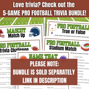 Football Predictions Party Game: Printable Tailgate Idea (PDF) - Etsy
