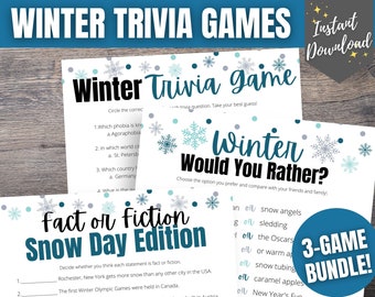 Winter Trivia Games - Etsy