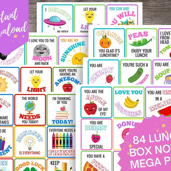 Lunch Box Cards - Etsy