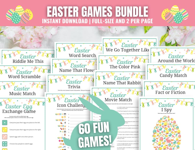 Easter Games MEGA Bundle: Fun Party Activities and Icebreakers (digital ...