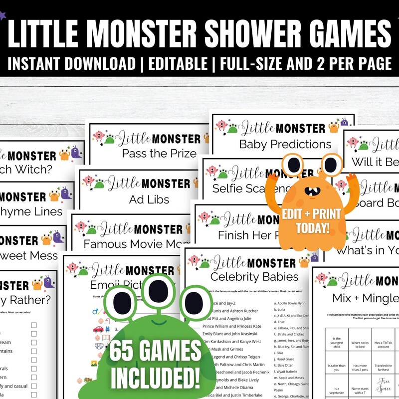 Little Monster Baby Shower - Etsy