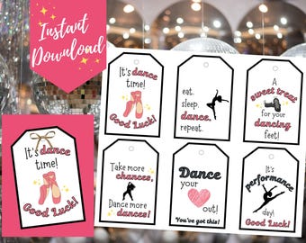 Editable Dance You Are Going to Rock This Good Luck Printable Gift Tags ...
