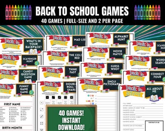 Back to School Games First Day of School Start of Year Icebreaker ...