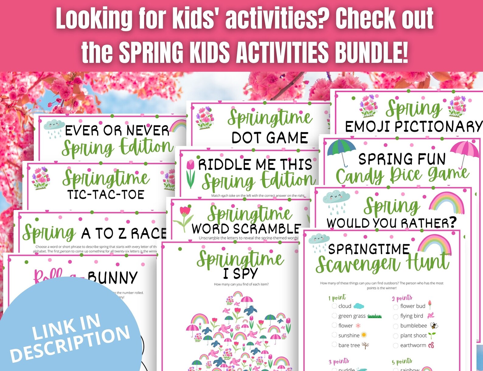 Spring Fill in the Blank Word Game Fun Spring Party Game - Etsy