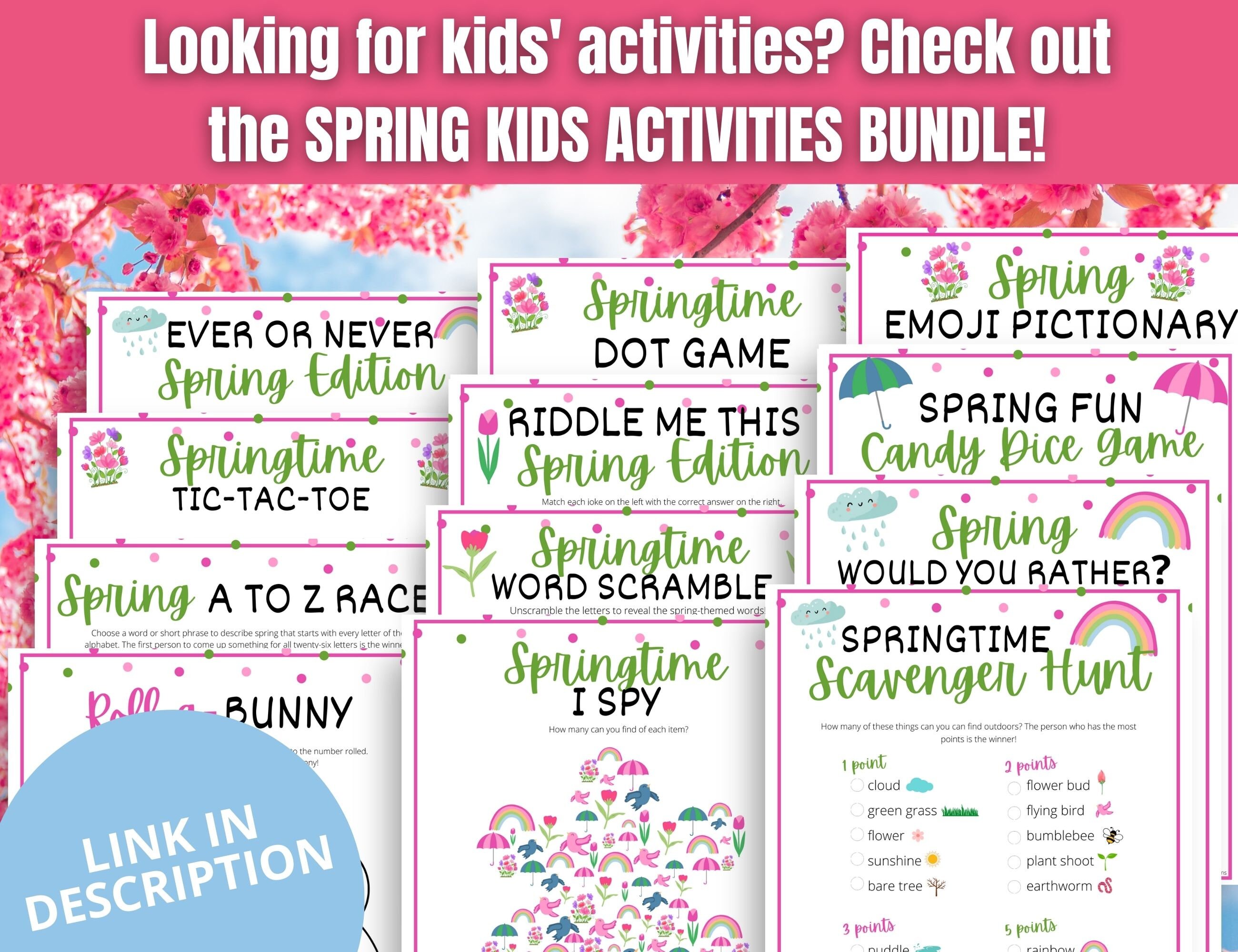 Spring Fill in the Blank Word Game Fun Spring Party Game - Etsy