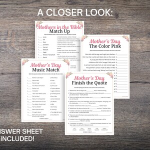 Mother’s Day Trivia Games BUNDLE, Mothers Day Games for Brunch ...