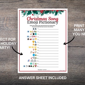 Christmas Music Emoji Pictionary Game, Christmas Emoji Pictionary ...