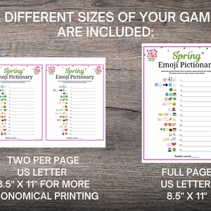 Spring Emoji Pictionary Game, Fun Spring Emoji Game for Kids, Teens ...