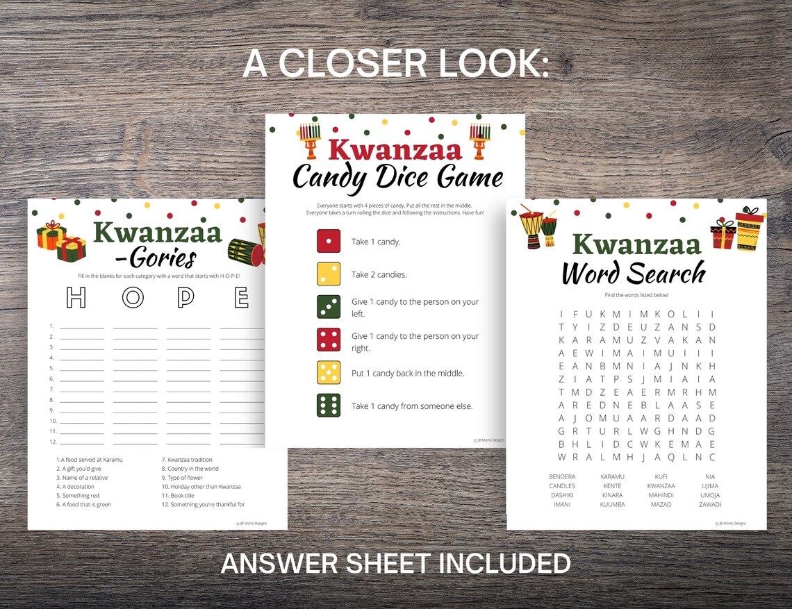 Kwanzaa 12-game MEGA BUNDLE for Kids & Adults Kwanzaa - Etsy