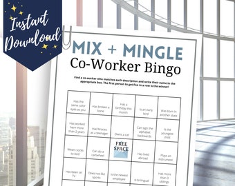 Team Building Bingo Game Office Version - Etsy