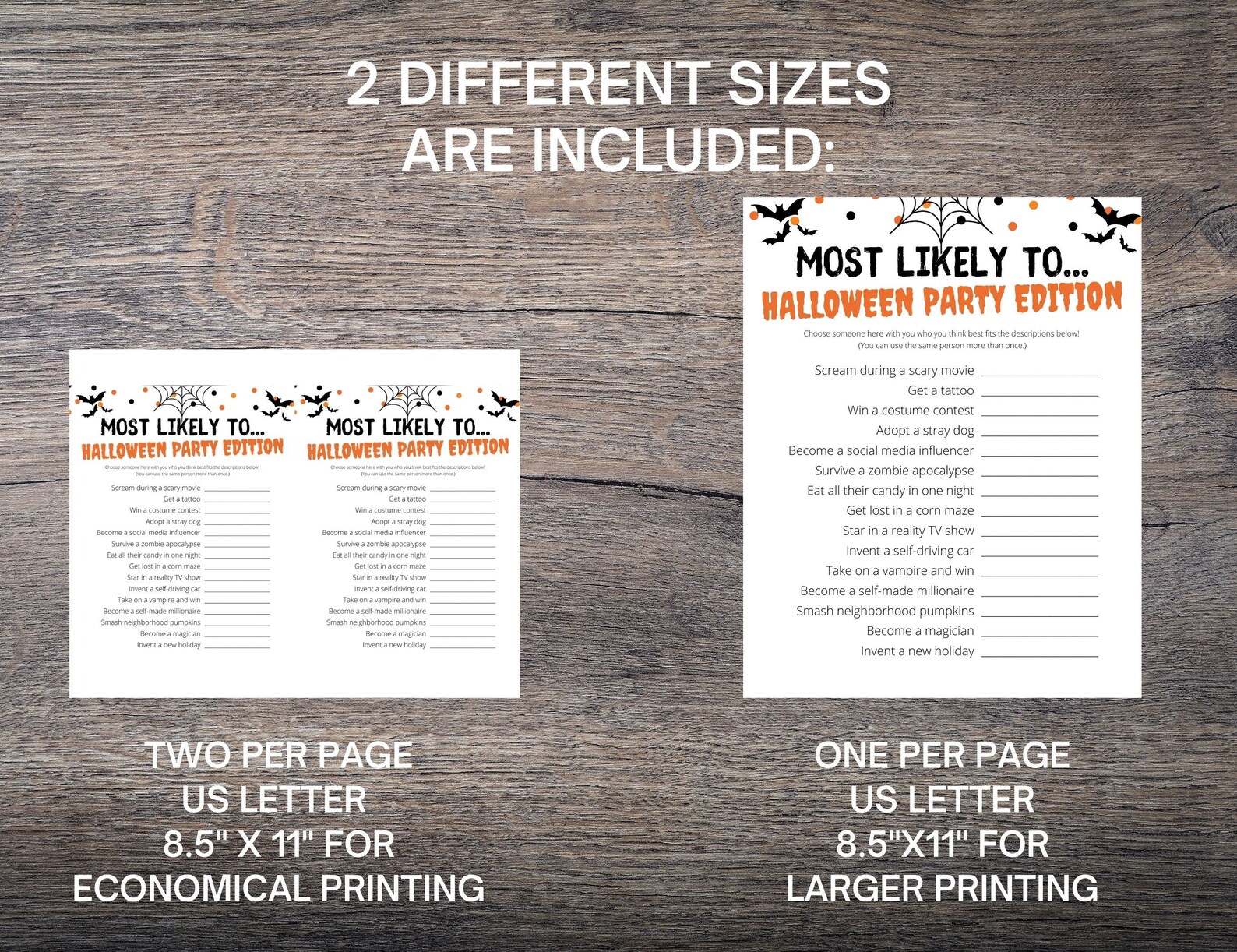 Halloween Most Likely to Game for Teen Halloween Party Adult - Etsy