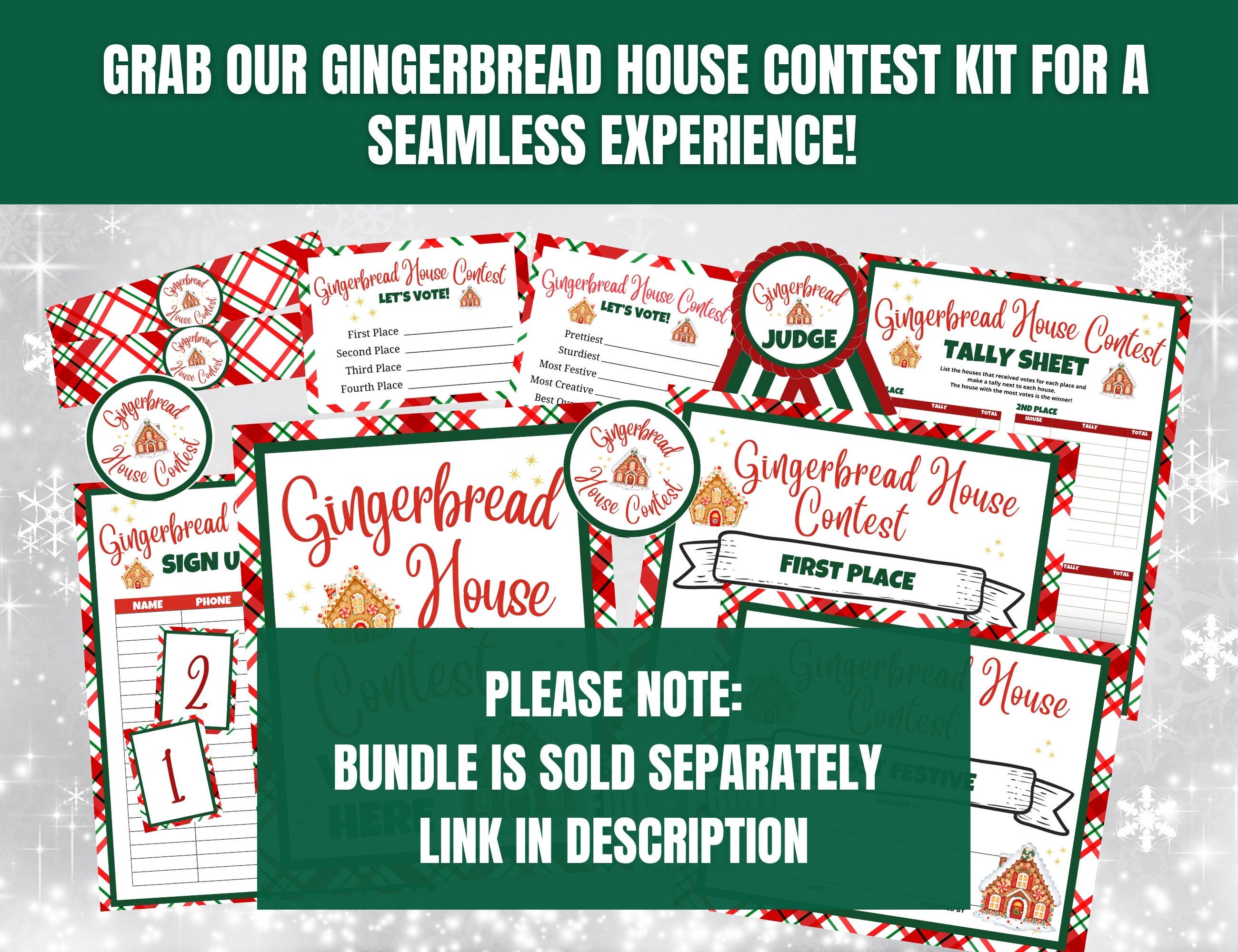 Gingerbread House Contest Flyer: Editable Christmas Party Information ...
