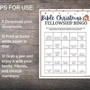 Bible Christmas Fellowship Bingo Game: Church Icebreaker (digital ...