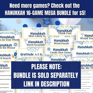 Hanukkah Most Likely to Game, Printable Hanukkah Game for Teens ...