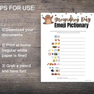 Groundhog Day 3-game TRIVIA Bundle Fun Groundhog Day Party - Etsy