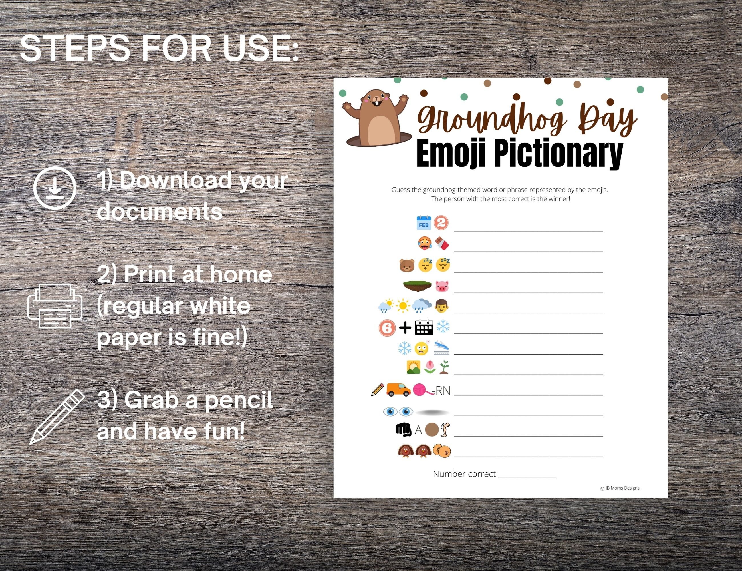 Groundhog Day 3-game TRIVIA Bundle Fun Groundhog Day Party - Etsy