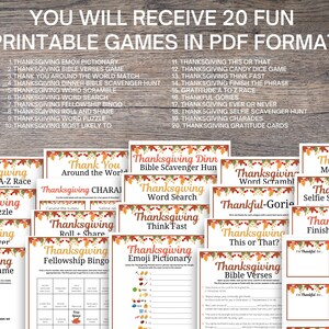 Thanksgiving Bible Games MEGA Bundle: 20 Christian Games and Icebreaker ...