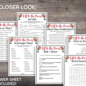 Off to the Races MEGA BUNDLE, Fun Kentucky Derby Games, Derby Party ...