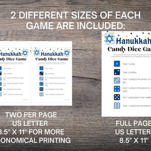 Hanukkah Candy Dice Game for Kids Teens & Adults Fun - Etsy