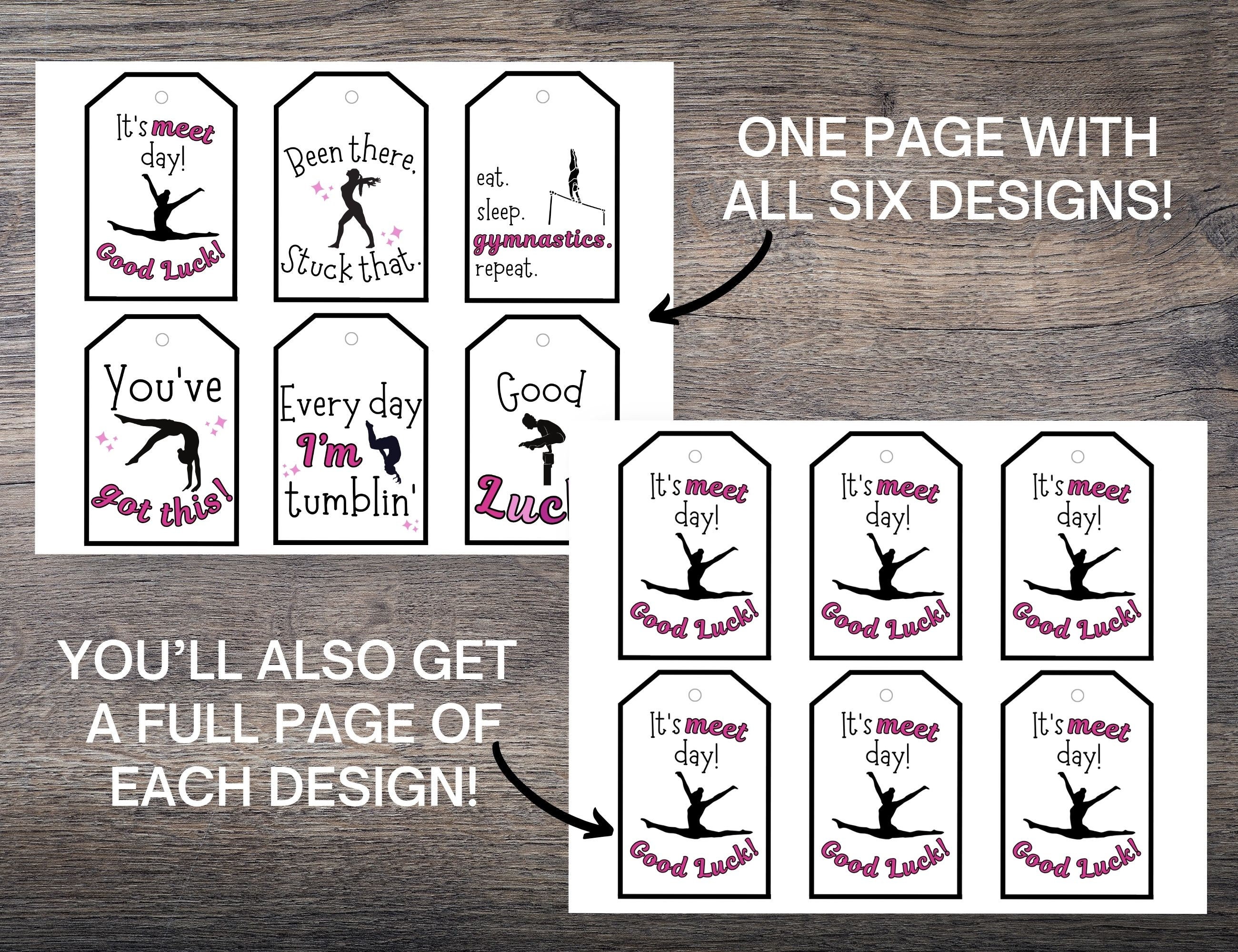 Gymnastics Treat Tags: Team Spirit Goodie Bag Labels (PDF) - Etsy