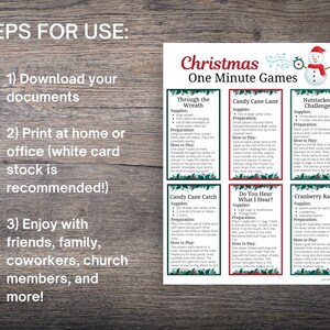 Christmas One Minute Games Bundle: Holiday Party Games (digital ...