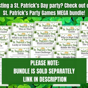 St. Patrick's Day Guess How Many Game Kit (PDF) - Etsy