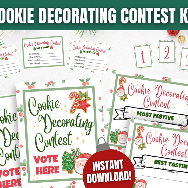 Cookie Contest Cards - Etsy