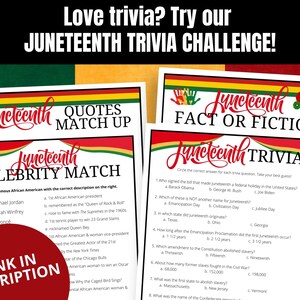 Juneteenth Fact or Fiction Trivia Game, Fun Juneteenth Game to ...