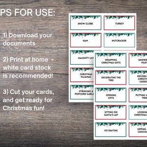 Christmas Pictionary Cards: Family Holiday Game (printable) - Etsy