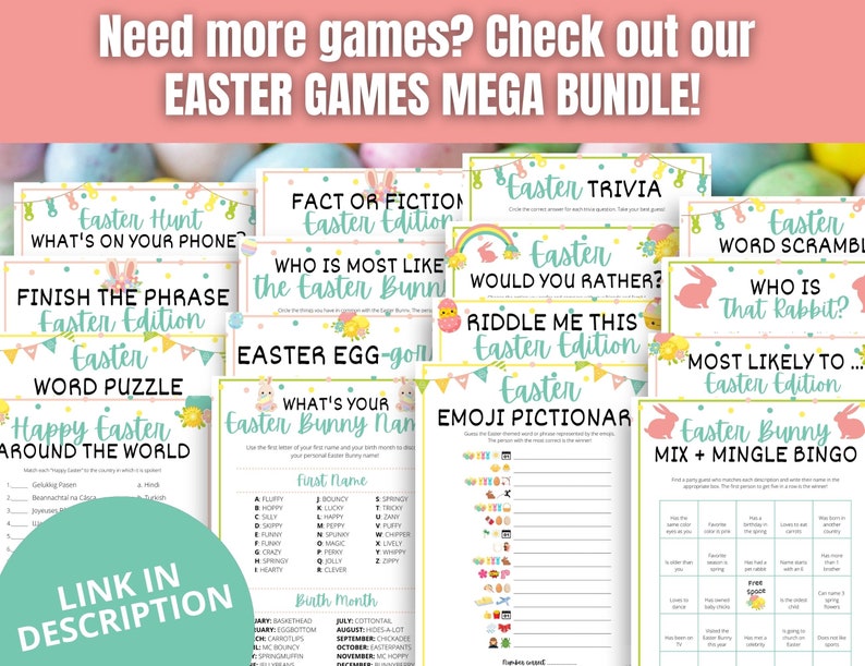 Easter Emoji Pictionary Game Fun Easter Emoji Game for Kids - Etsy