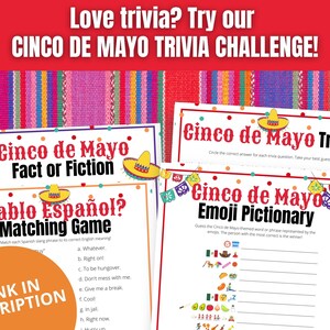 Cinco De Mayo Candy Dice Game Fun Cinco De Mayo Game for Kids - Etsy