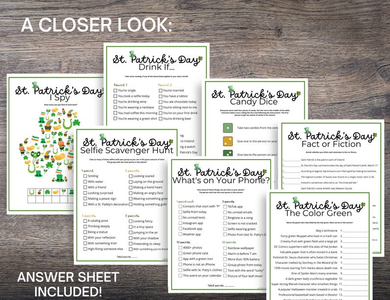 St Patricks Day Game Bundle: 60 Fun Party Activities and Icebreakers ...