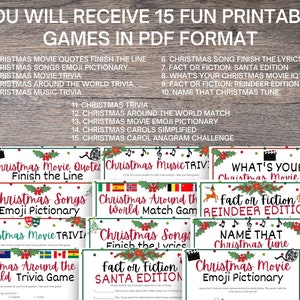 Christmas Trivia Games MEGA BUNDLE: Printable Holiday Quizzes for Teens ...