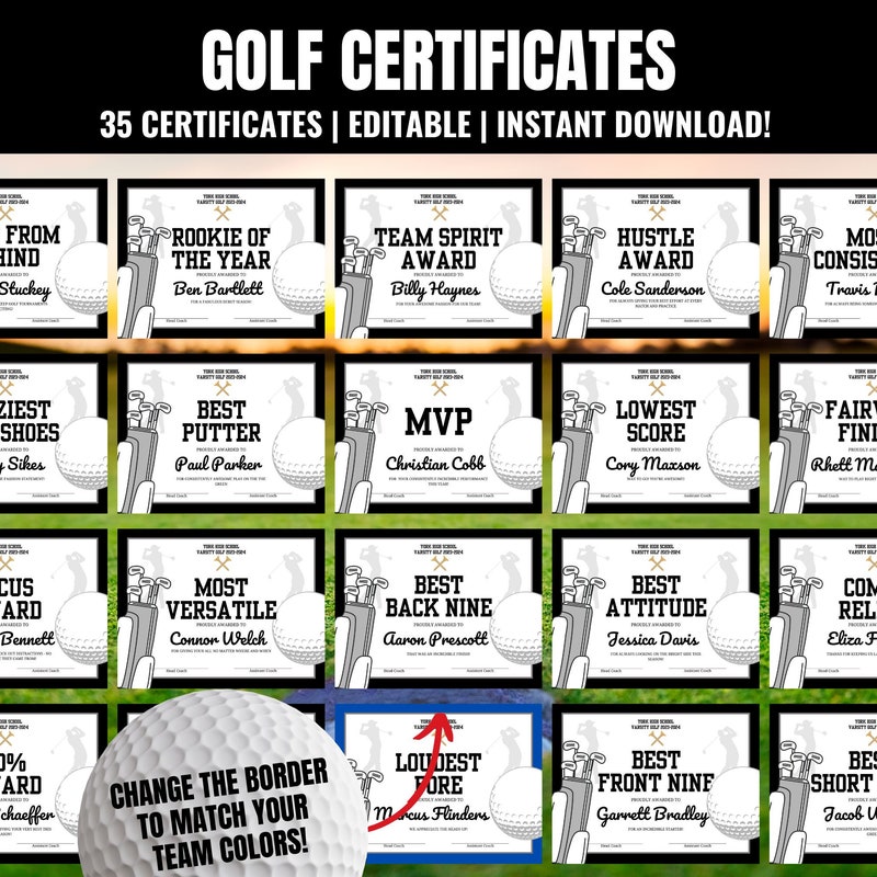 Golf Printable - Etsy
