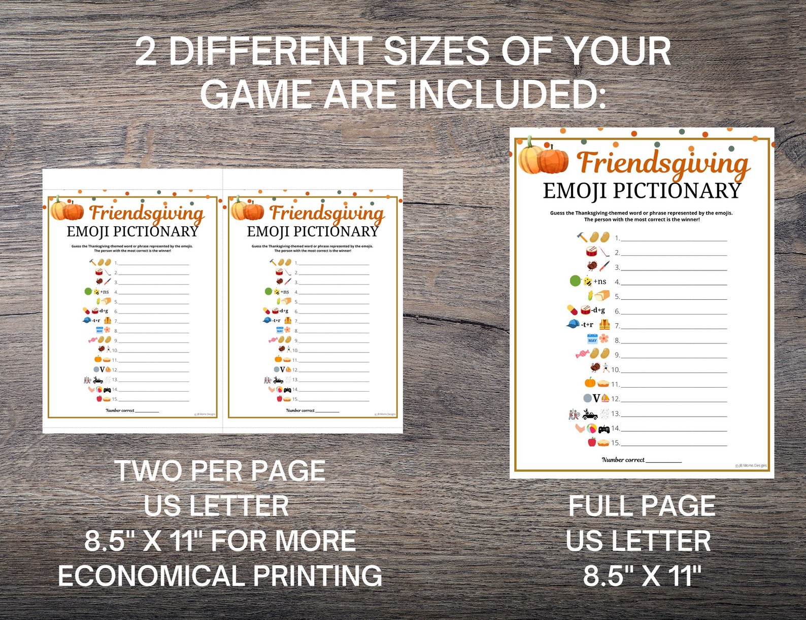 Friendsgiving Emoji Pictionary Game: Thanksgiving Icebreaker Quiz ...