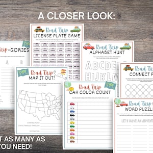 Road Trip Activity MEGA Bundle: 100+ Pages Family Travel Games ...