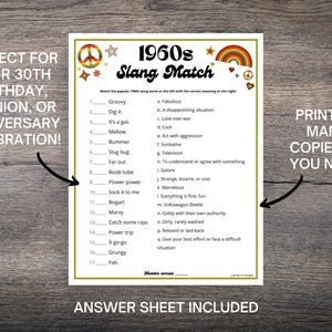 1965 Trivia Games Bundle: 60th Birthday or Anniversary Party Games ...