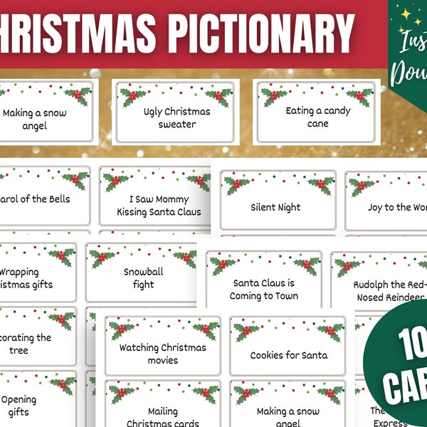 Christmas Pictionary - Etsy