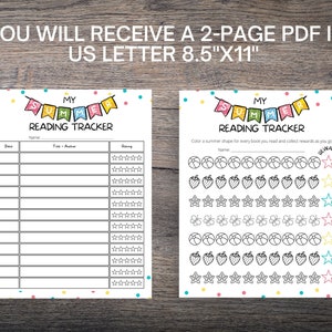 Printable Summer Reading Tracker for Kids (instant Download) - Etsy